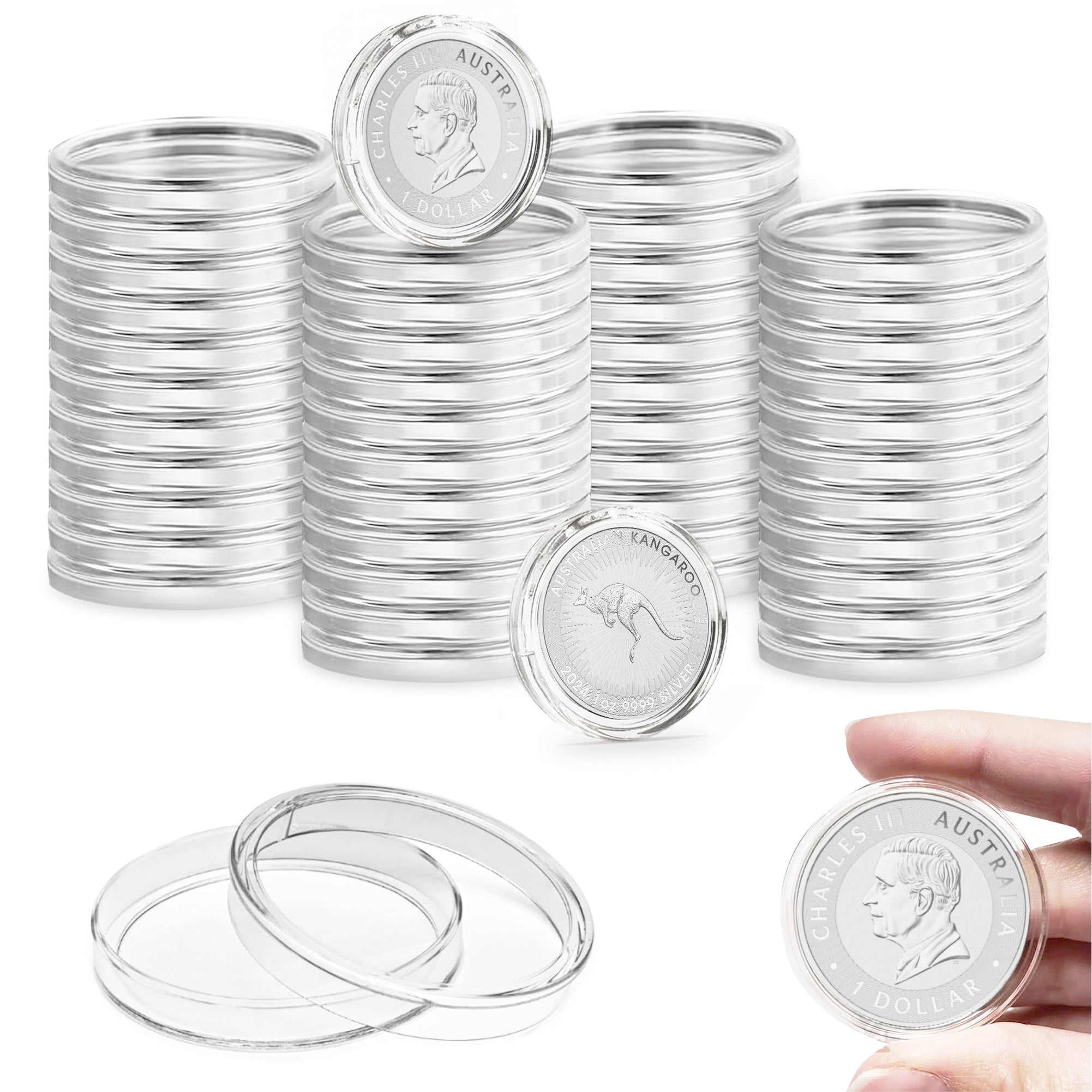 Buy 41mm Round Coin Capsules – Fits 1oz Silver & Gold Coins